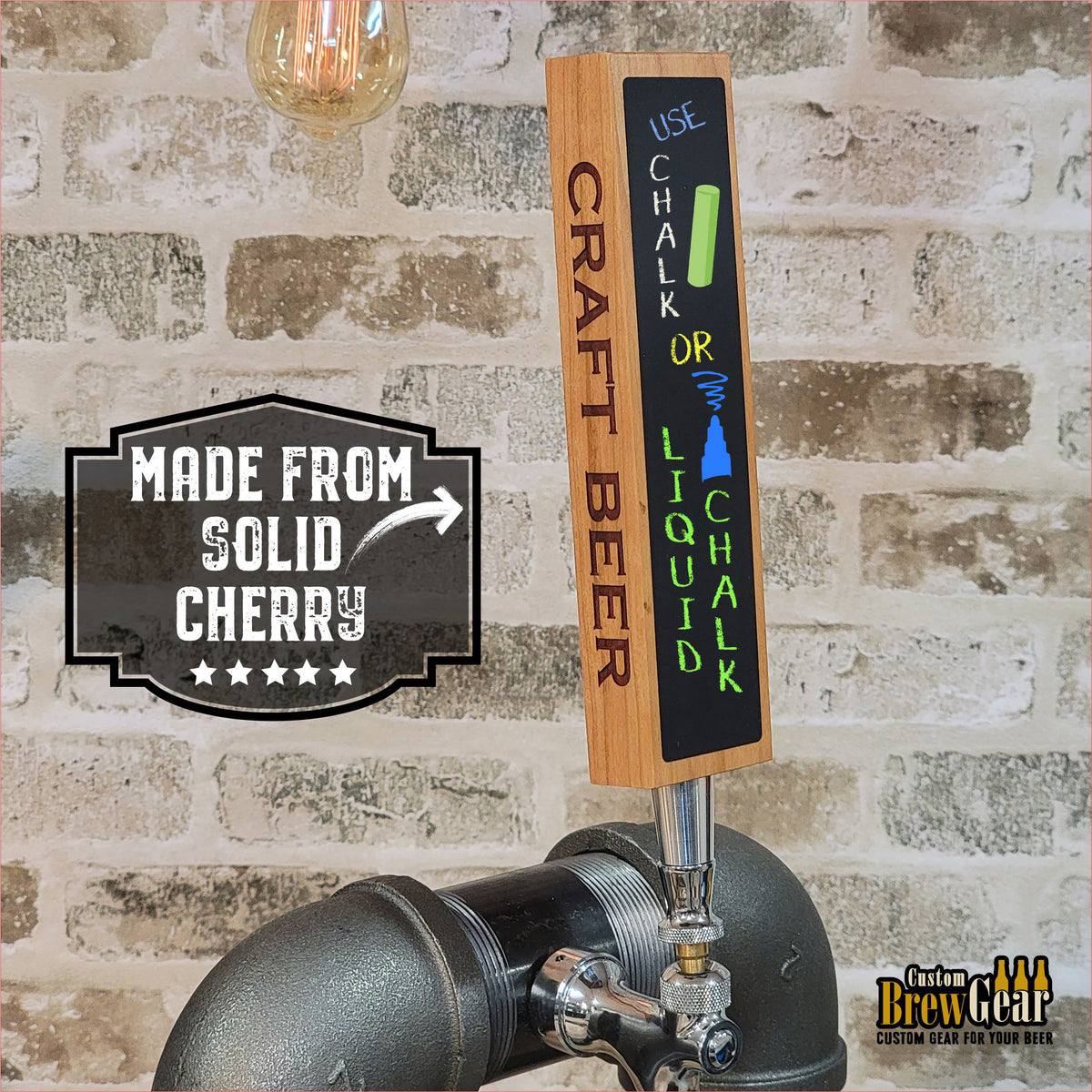 Cold Brew Coffee Tap Handle-Solid Cherry or Walnut – Custom Brew Gear