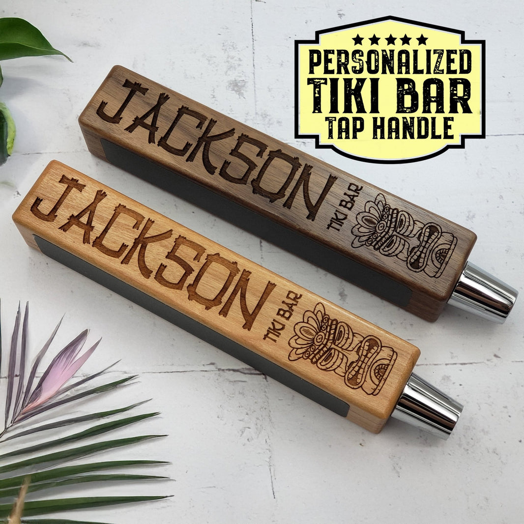 Laser Engraved Tap Handles for Your Home Bar or Kegerator