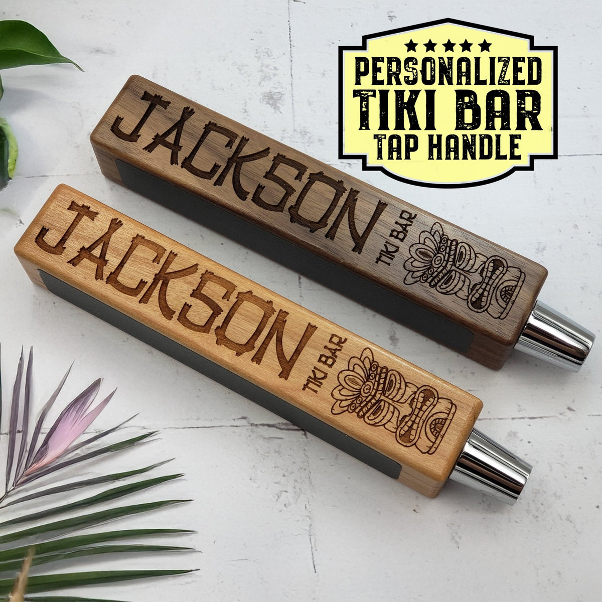 Laser Engraved Tap Handles for Your Home Bar or Kegerator