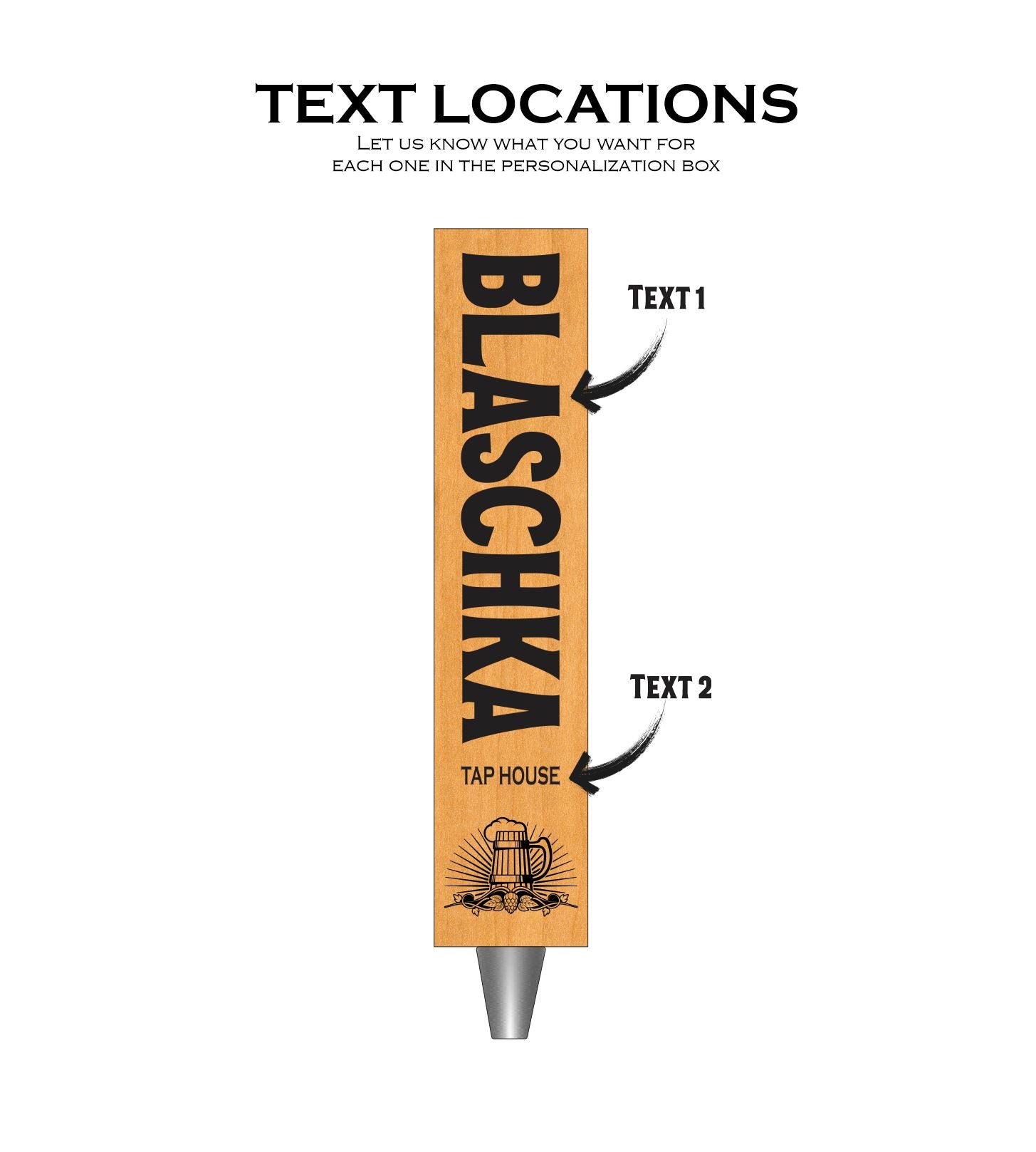 Beer Tap Handle with Chalkboards-BL Version – Custom Brew Gear