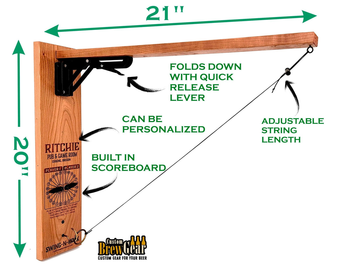 Folding Wall Mount Ring & Hook Game-Personalized